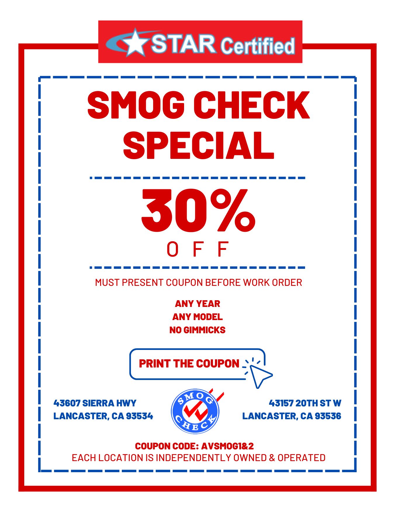 Smog Check : AV Smog Centers - Lancaster CA